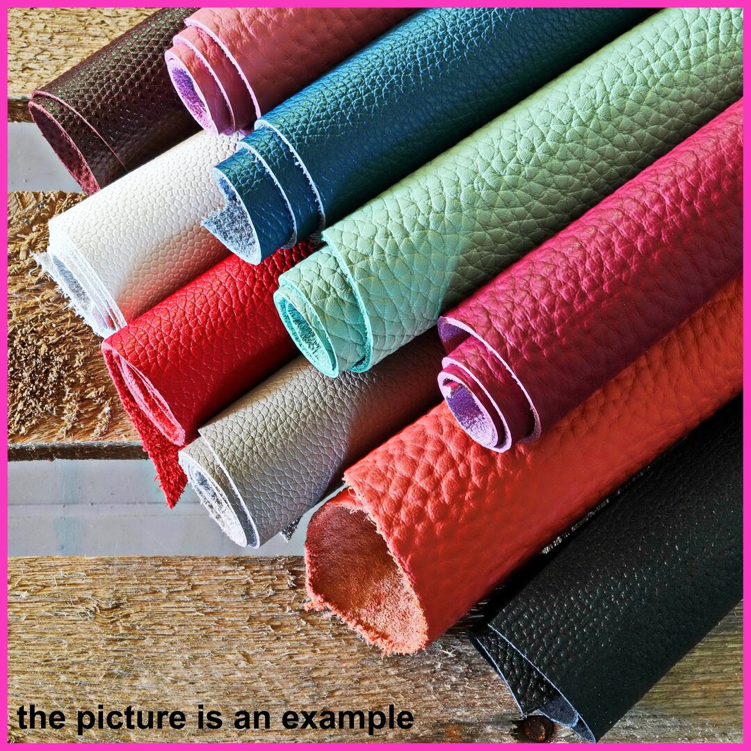 Leather Scraps, PEBBLE and Grainy Calfskin in Solid Colors, Grain ...