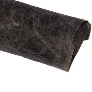 Marbled Brown Leather Skin, Sporty Wrinkled Goatskin, Tye Dye Effect ...