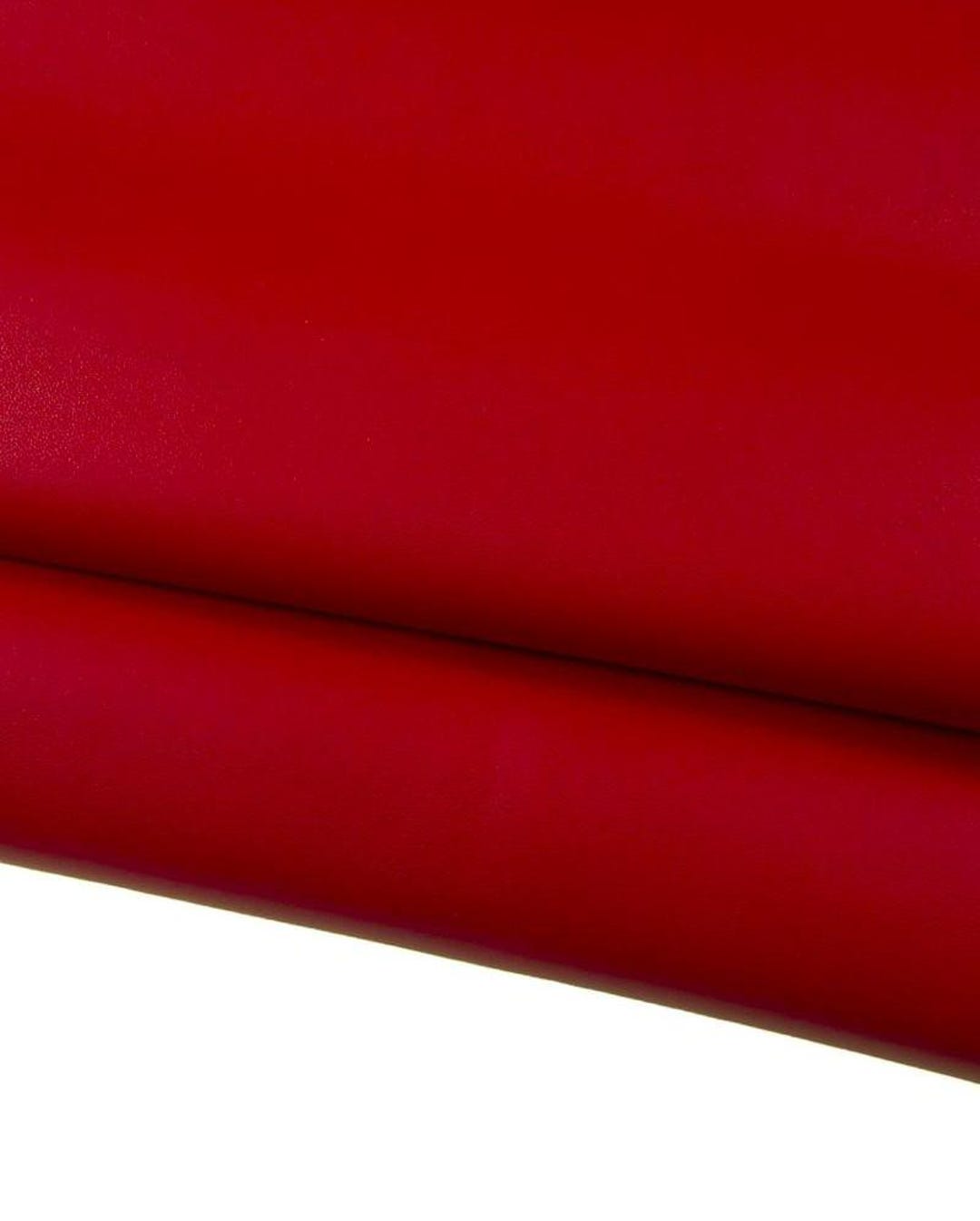 Dark RED Nappa Leather Hide, Semi Glossy Smooth Lambskin Perfect for ...
