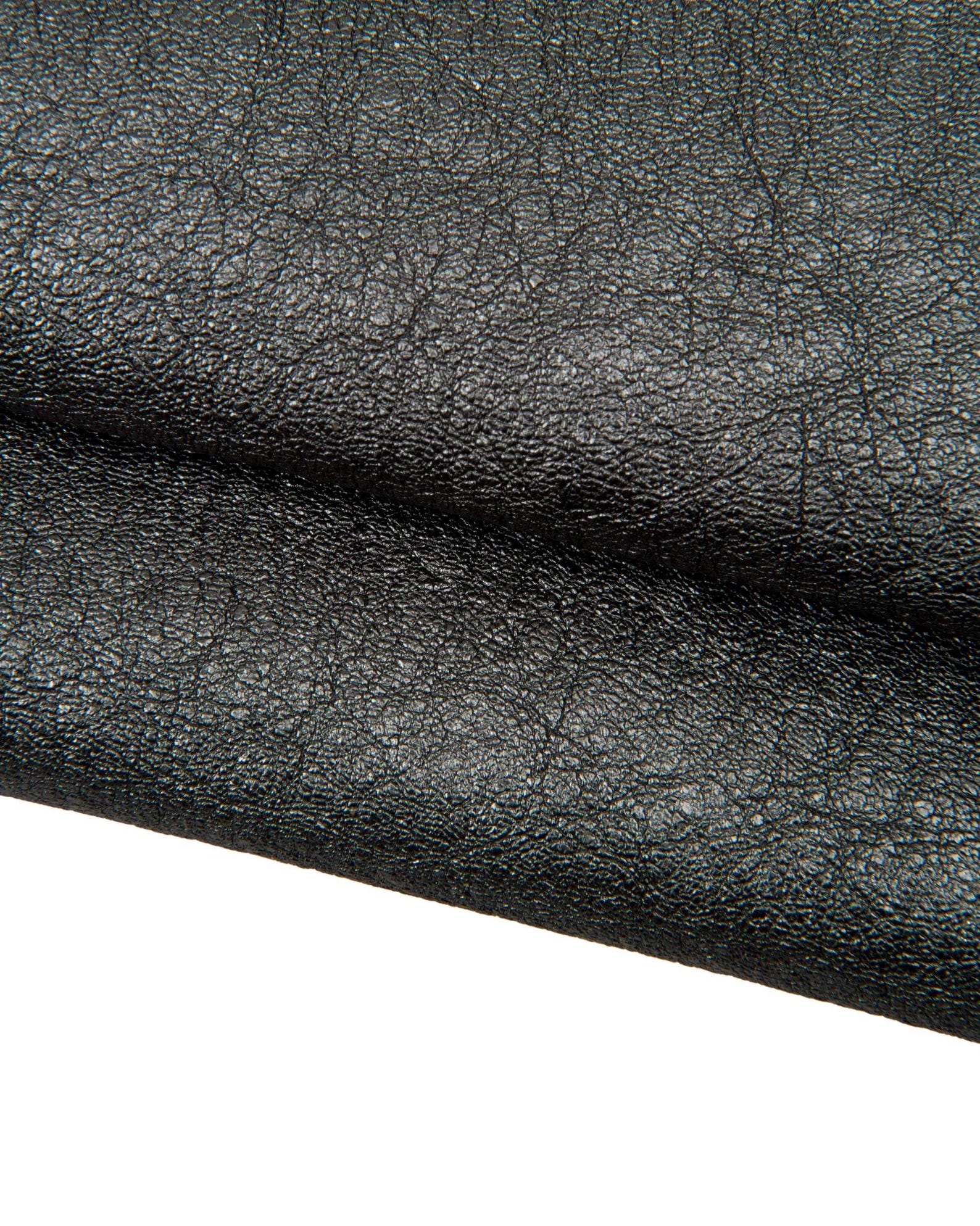 Steel METALLIC Leather Skin, Washed WRINKLED Goatskin, Super Soft Hide ...