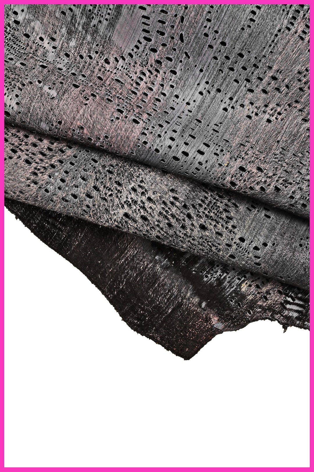 GREY PIERCED Hair on Leather Hide, Printed Perforated Pony Calfskin ...