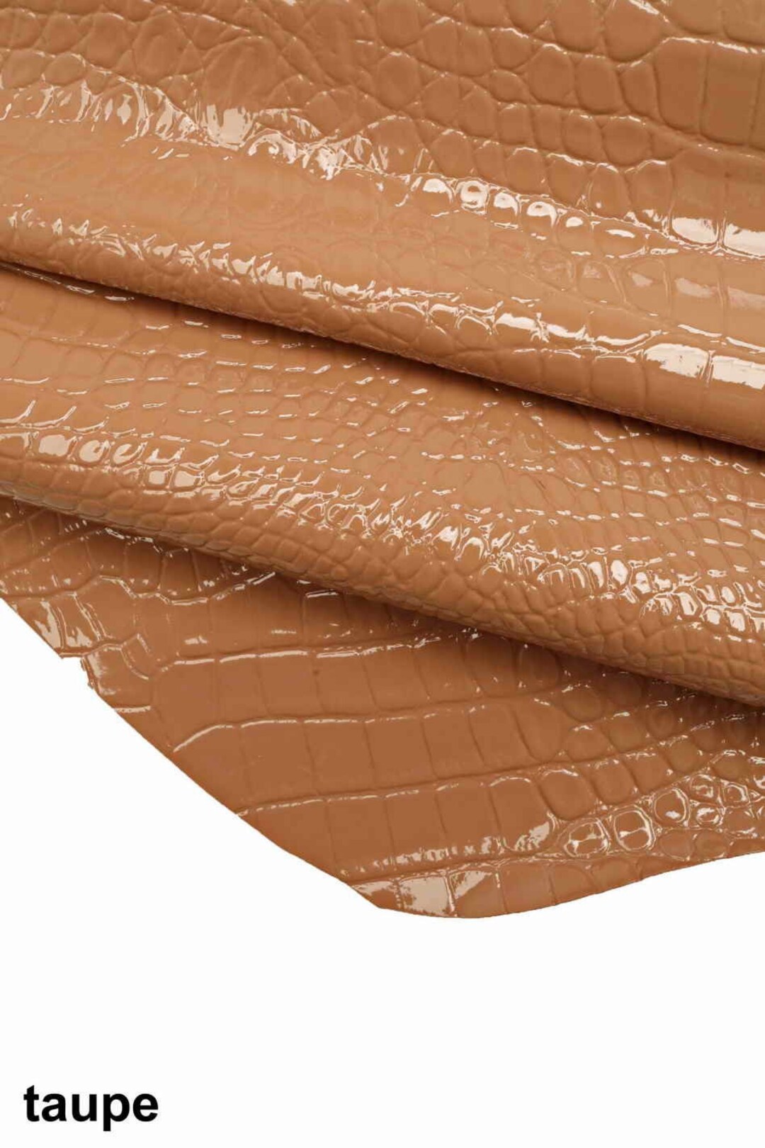Patent Crocodile LEATHER Hides, Croc Lacquer Embossed Cowhide B12218-ST ...