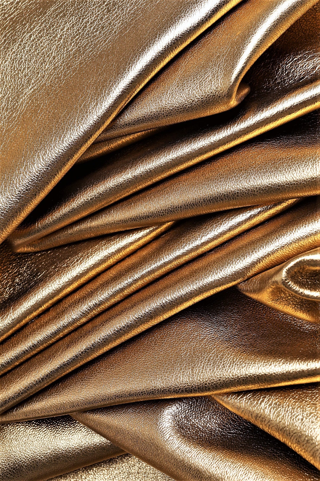 BRONZE LEATHER Skin, Smooth Metallic Leather Skin, Brown Glossy ...