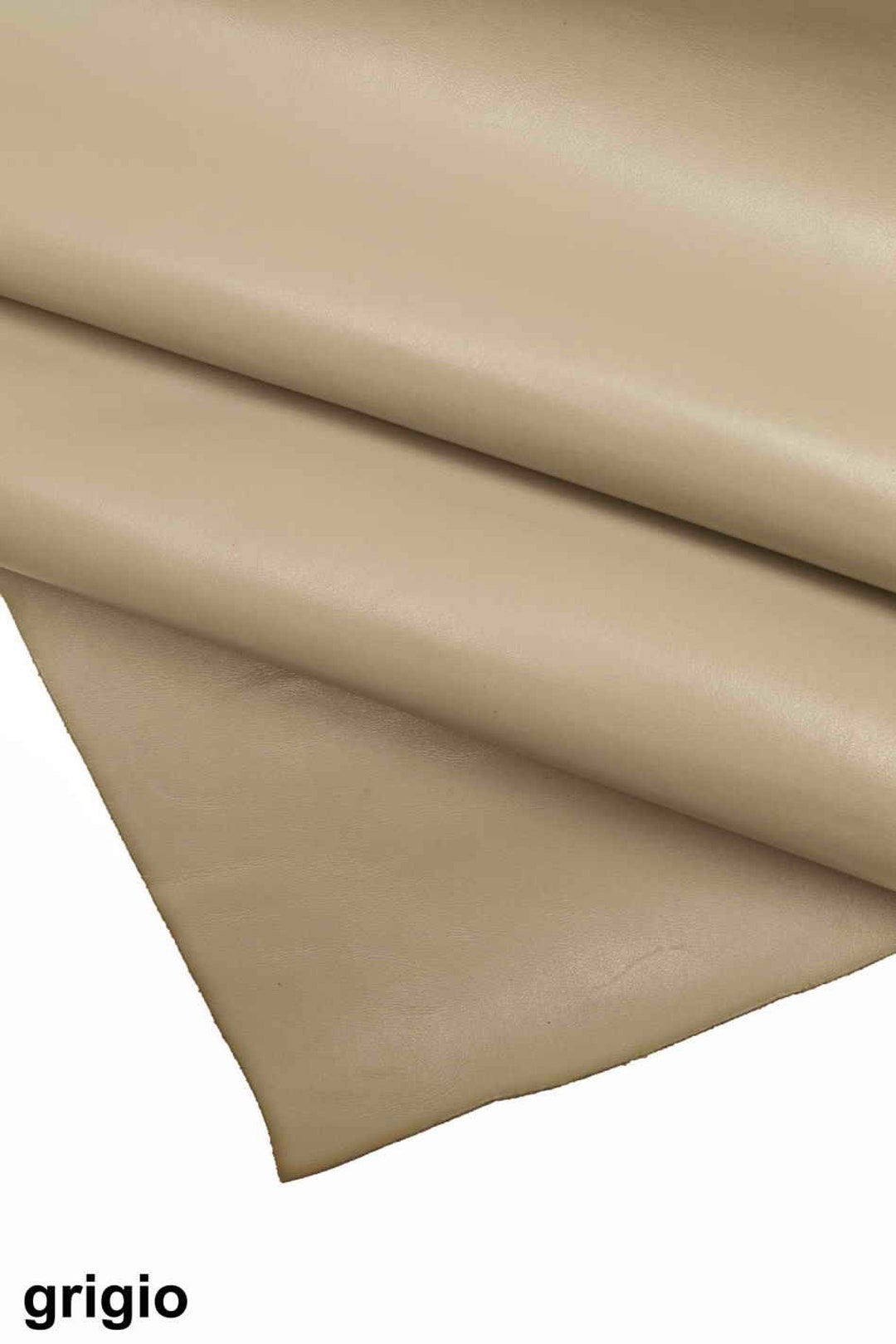 PREMIUM Full Grain Top Italian Calf Leather Upholstery Calfskin Taupe ...