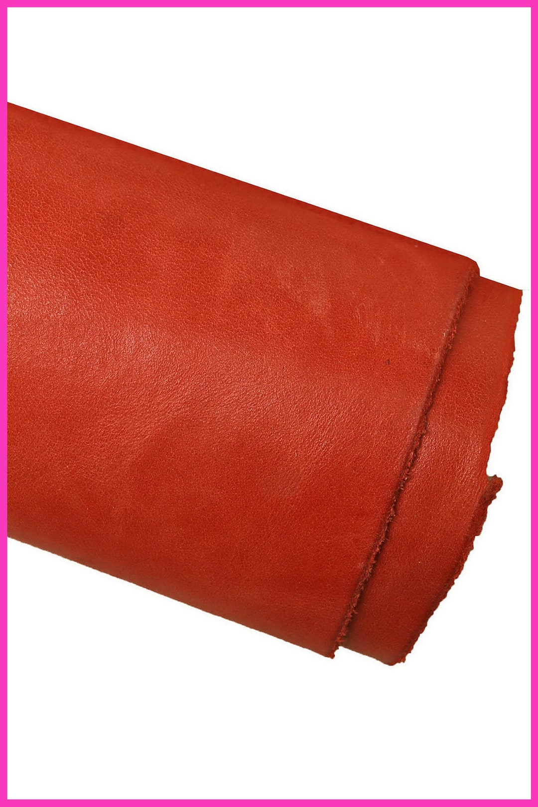 Red VINTAGE Leather Hide Pull up Sporty Vegetable Tan - Etsy