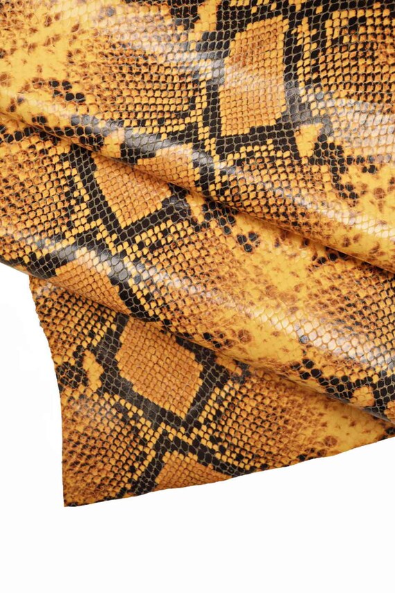 SNAKE LEATHER Python 24"x24" Snakeskin Print Calfskin Leather/Thickness ...