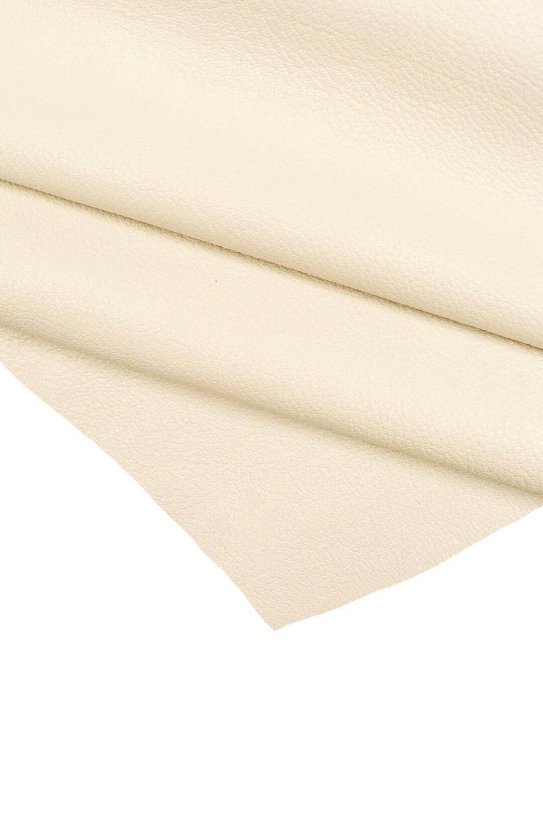 Soft White Pebbled Goatskin Leather SKIN Hide, Semi Glossy Grained Goat ...