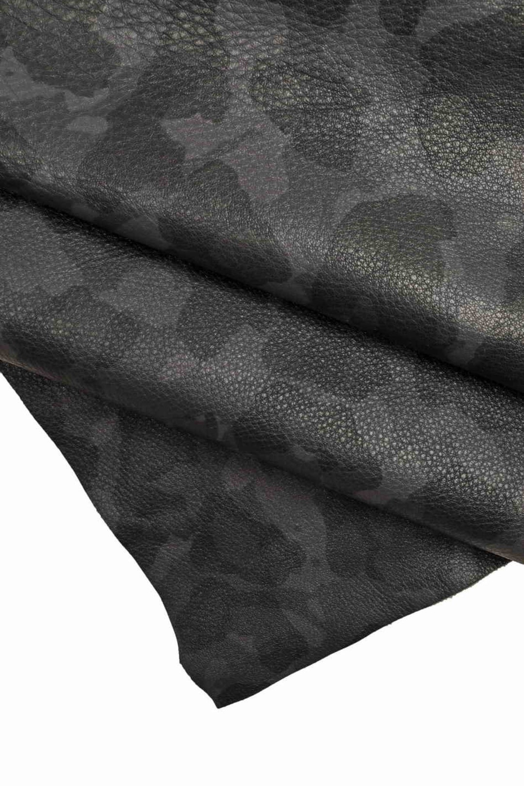 Reflective Camouflage Leather Hides - Army Print - Camo Blue Gray Black ...