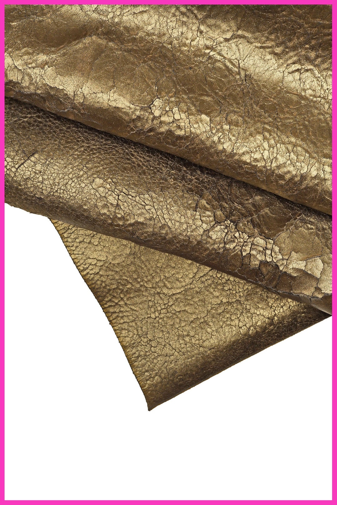 Veg Tan ITALIAN LEATHER Hides, Vintage Crackle Texture on Vacchetta ...