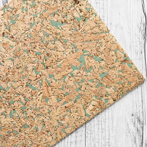 Green Texture on CORK Sheets, Natural Fabric Pieces - Pre-cut Vegan ...
