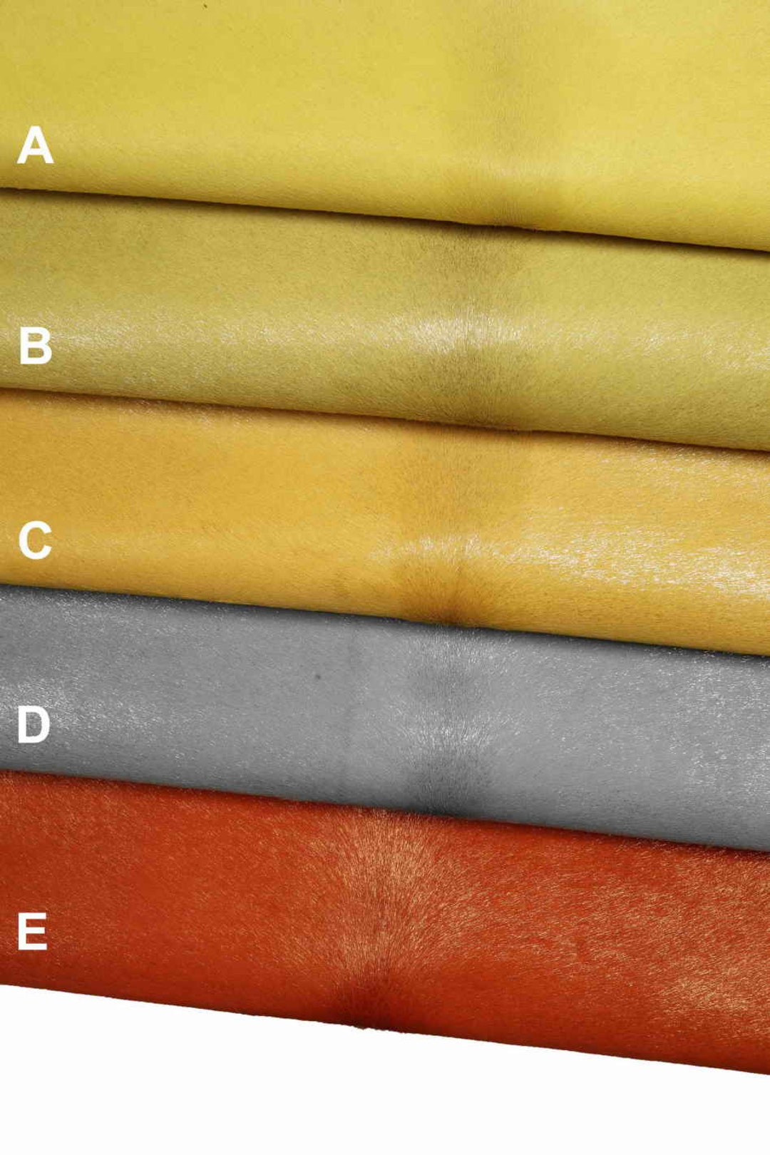 HAIR on Leather Cow Hide Calfskin Nubuck Calf Green/yellow Distressed ...