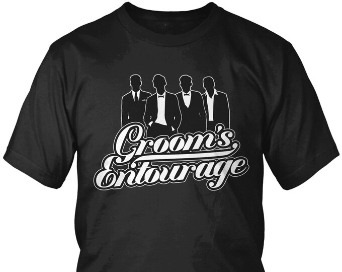 Grooms Entourage Men's T-shirt, Wedding Party, Groomsmen, Friends ...