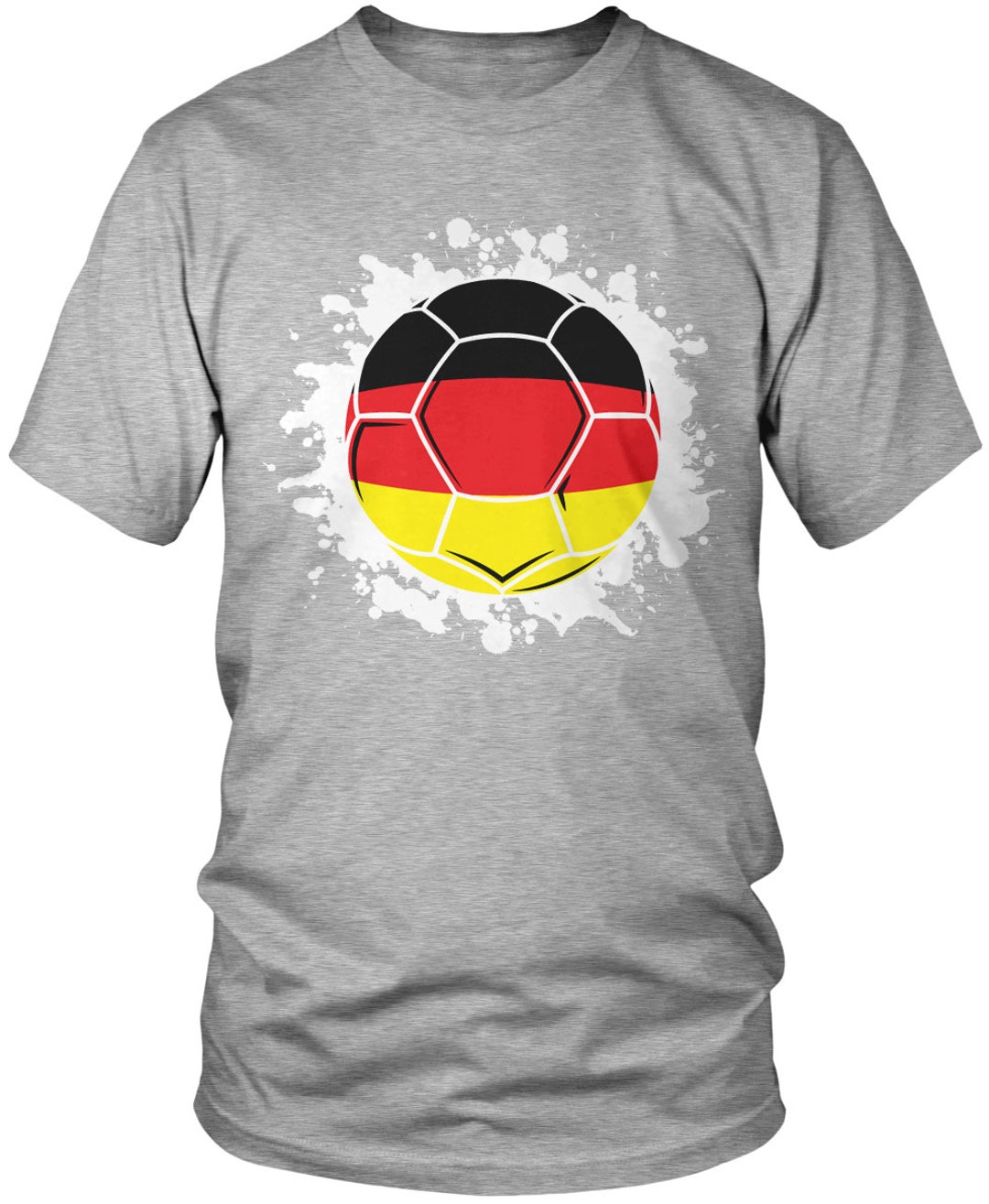 Germany Paint Splatter Flag Soccer Ball Men's T-shirt, German Flag ...
