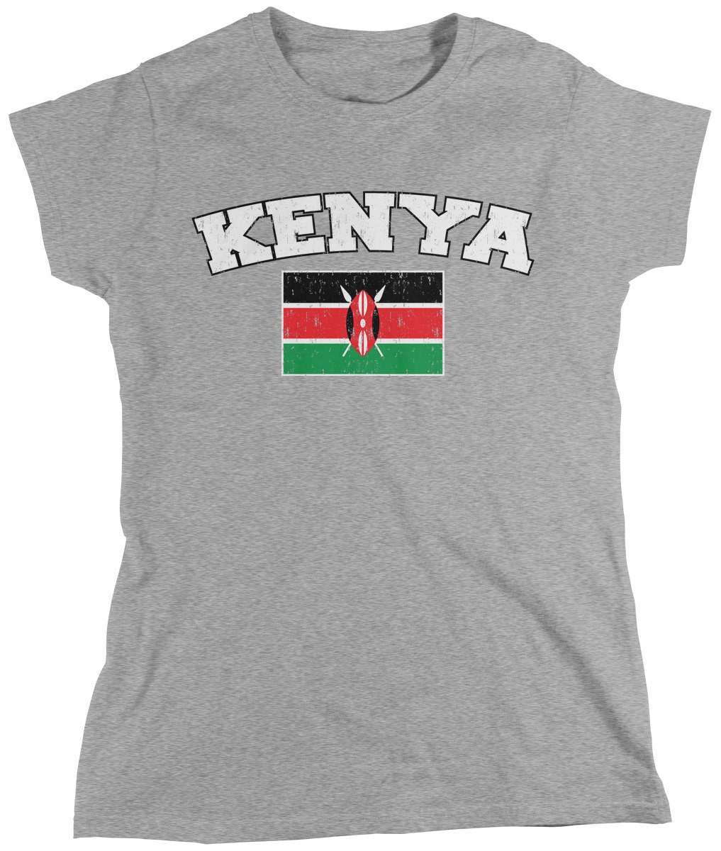 Distressed Kenya Ladies T-Shirt Kenyan Pride Africa | Etsy