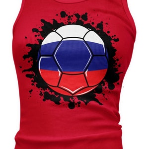 Paint Splatter Russia Soccer Ball Ladies Juniors Tank Top - Etsy