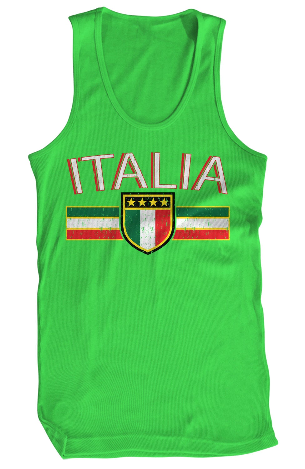 Italian Flag And Shield Adult Men's Tank Top AMD_ITA_01 | Etsy