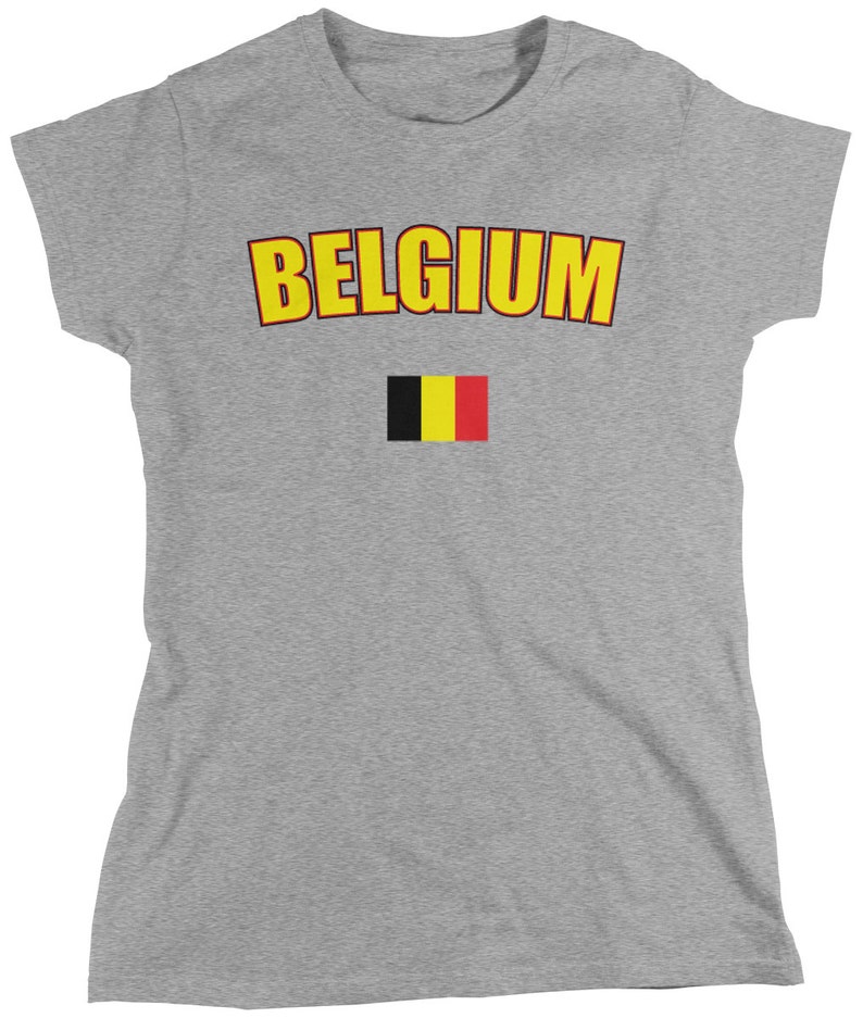 Bold Belgium Ladie's T-Shirt Belgian Flag Kingdom of | Etsy