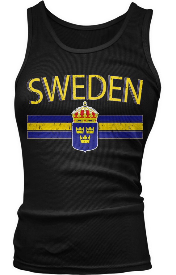 Distressed Sweden Flag Ladies Juniors Tank Top Sweden Swede - Etsy