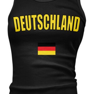 Bold Deutschland Flag Ladies Juniors Tank Top, German Flag, Deutschland ...