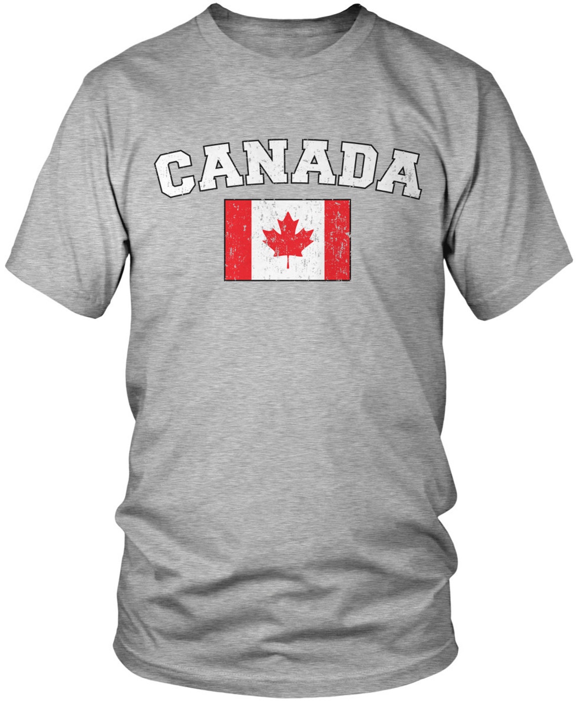 Distressed Bold Canada Flag Men's T-shirt Canadian Flag - Etsy