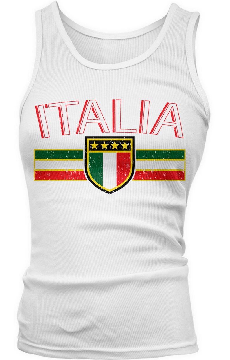 Italian Flag and Shield Junior's Ladies Tank Top - Etsy