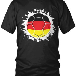 Germany Paint Splatter Flag Soccer Ball Men's T-shirt, German Flag ...