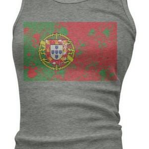 Portugal Paint Splatter Flag Ladies Juniors Tank Top - Etsy