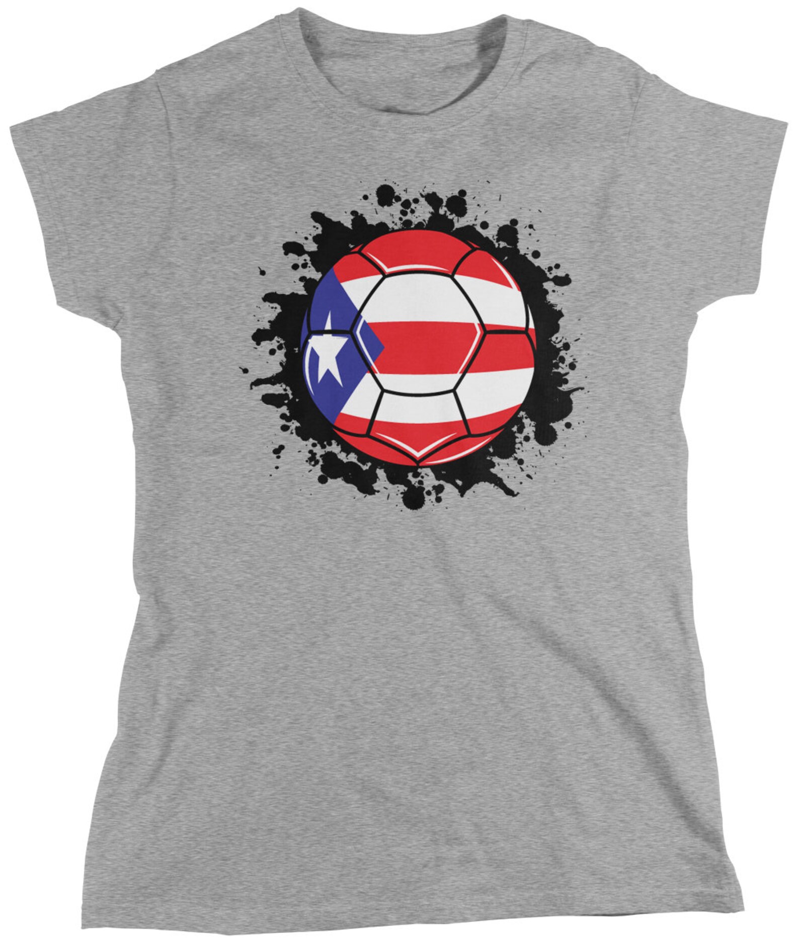 Puerto Rican Paint Splatter Flag Soccer Ball Ladie's - Etsy
