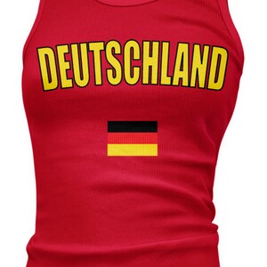 Bold Deutschland Flag Ladies Juniors Tank Top, German Flag, Deutschland ...