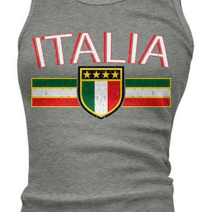 Italian Flag and Shield Junior's Ladies Tank Top AMD_ITA_01 - Etsy