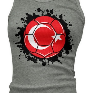 Turkey Paint Splatter Soccer Ball Ladies Juniors Tank Top, Republic of ...