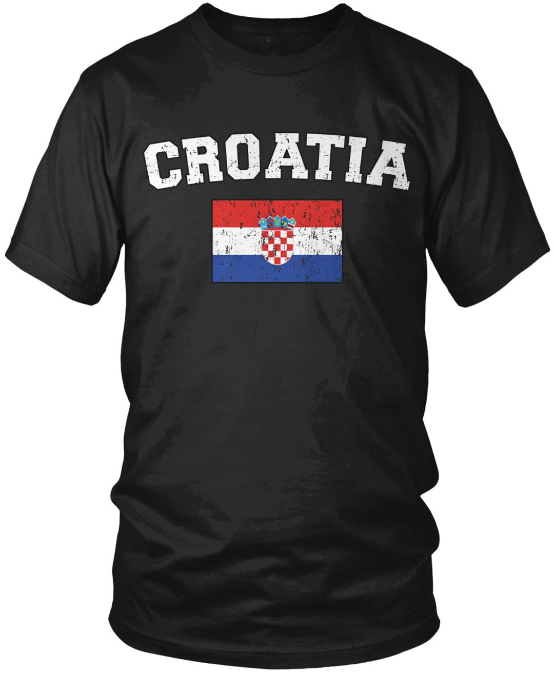 Distressed Bold Croatia Men's T-shirt, Croatian, Republic of Croatia ...