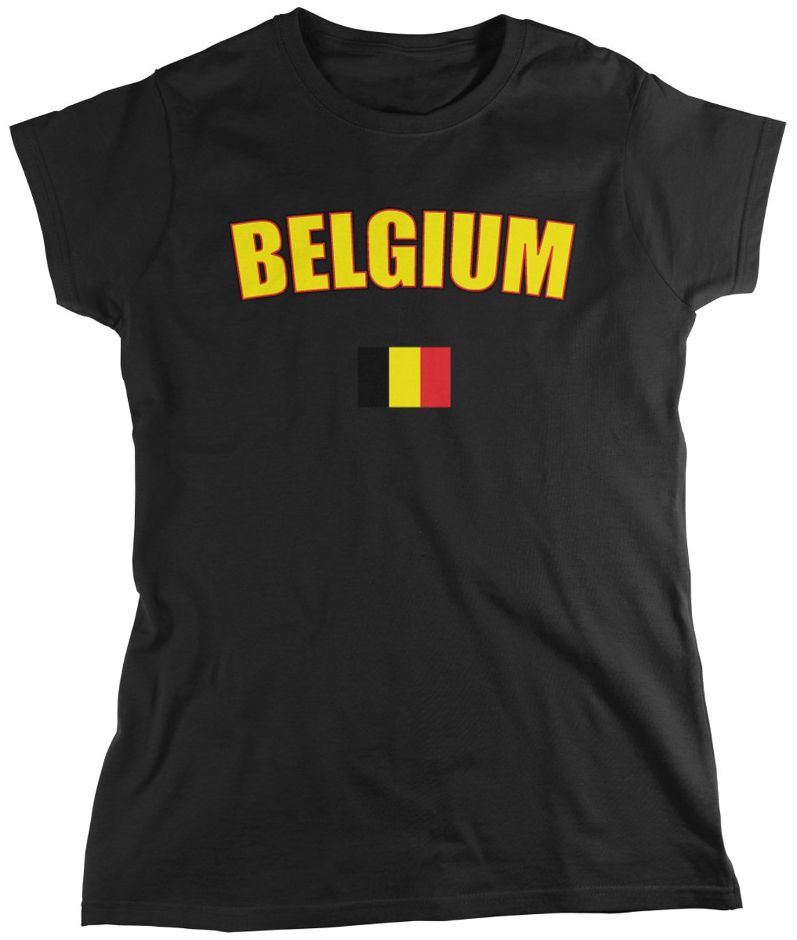 Bold Belgium Ladie's T-shirt Belgian Flag Kingdom of - Etsy