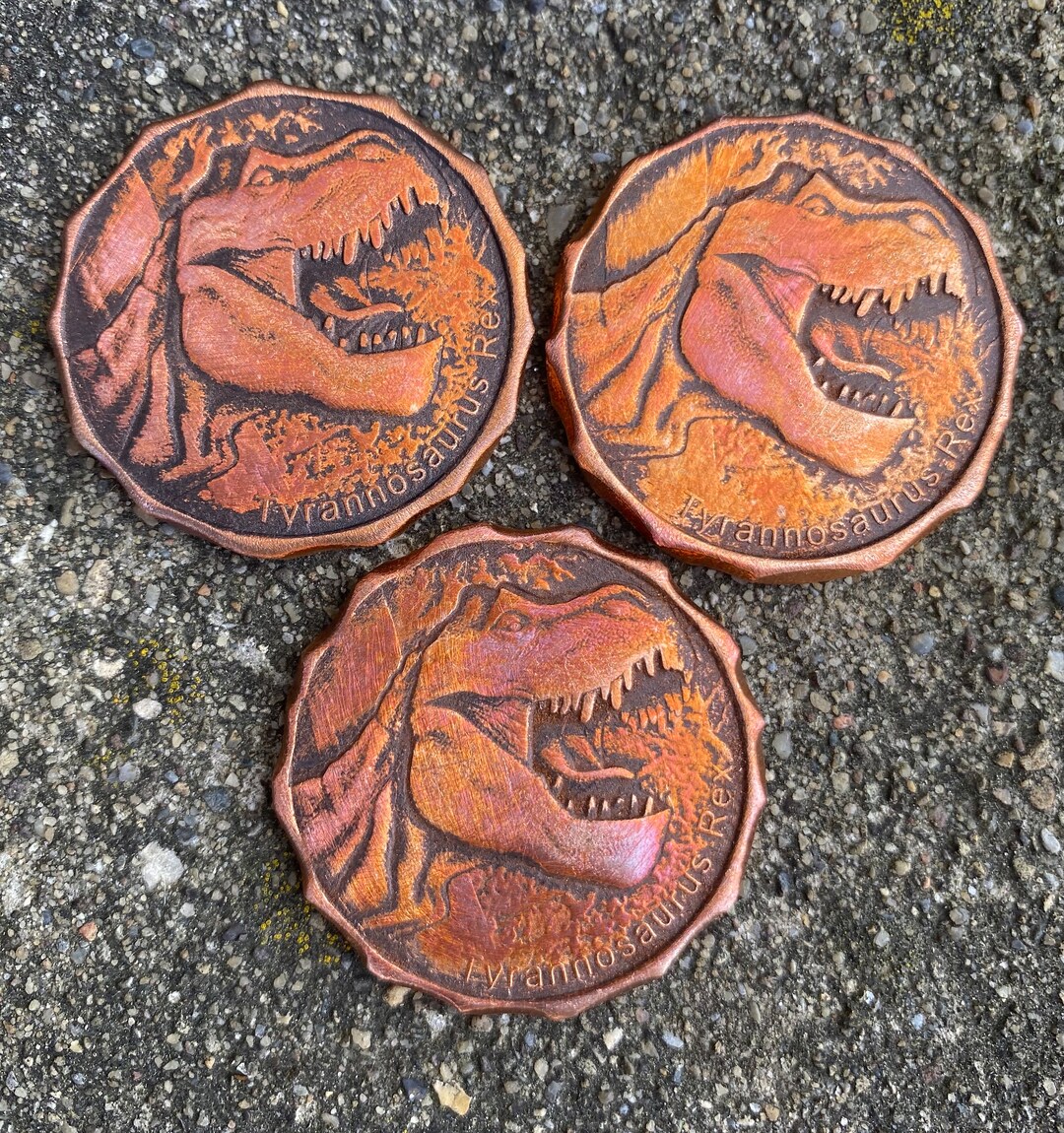 T-rex Copper Doubloon. 1.5 Inch - Etsy