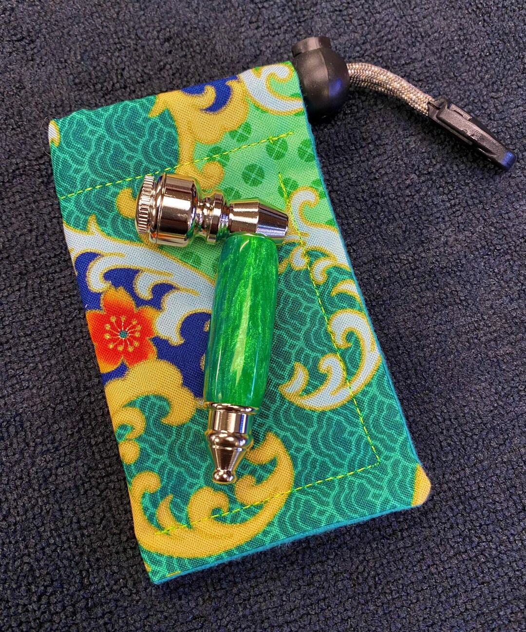 Green Dream Resin Handle, Old School Smoking Pipe Kit With Green Pouch ...