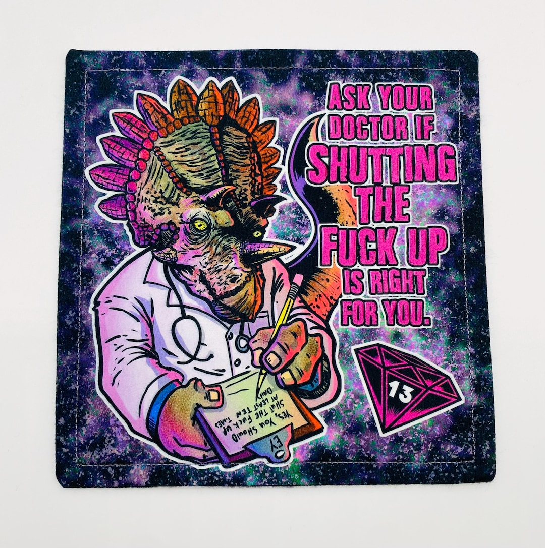 Ask Your Doctor. 8x8 Custom Hank With Plaid Flannel Backing. EDC ...