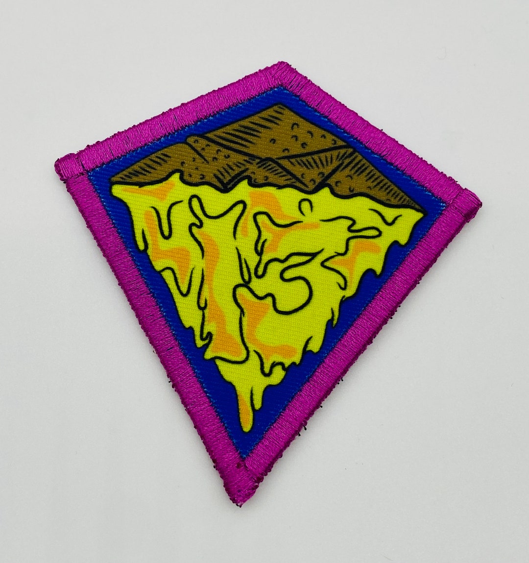 Diamond Slice Patch, Dye Sublimated, Hook Side Backing. Pink Border - Etsy