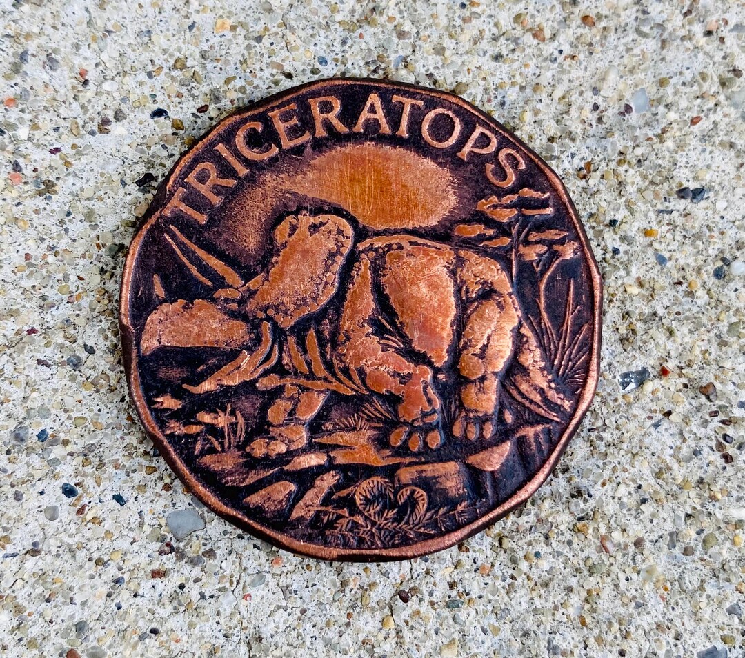 Triceratops Copper Doubloon. 1.5 Inch - Etsy