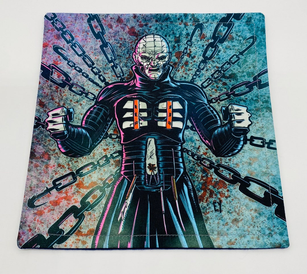 Retro Horror 8x8 Custom Hank With Navy Flannel Backing - Etsy
