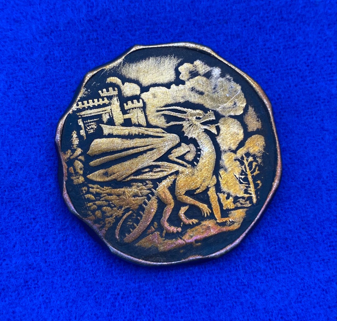 Celtic Dragon Copper Doubloon. 1.5 Inch - Etsy