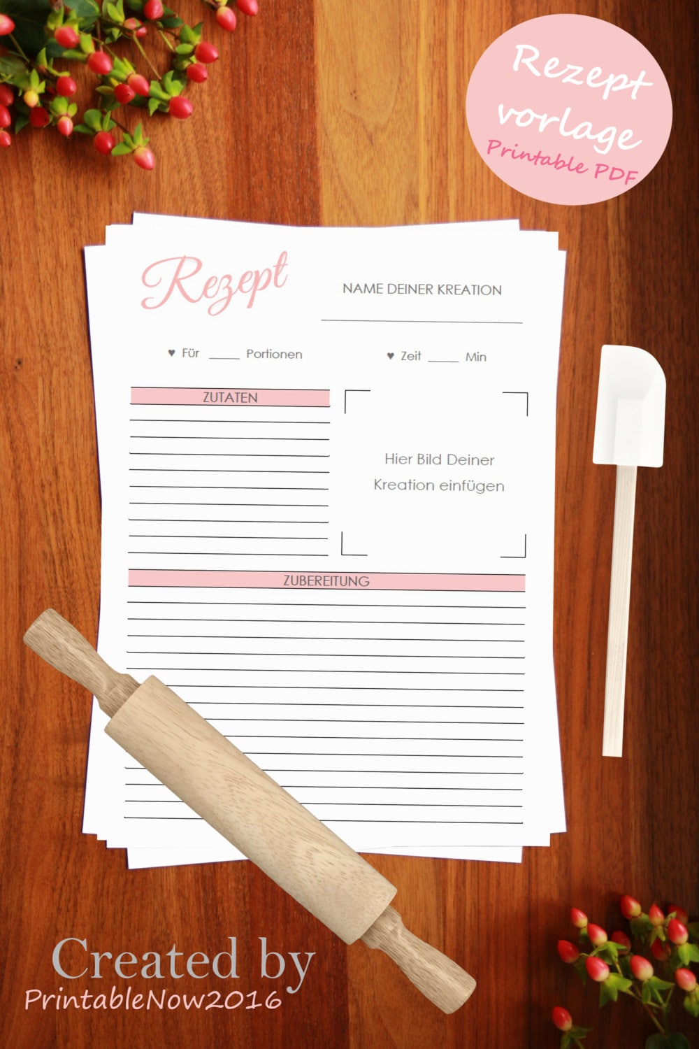 Recipe Template for Printing // Printable Recipe Template // Print Your ...