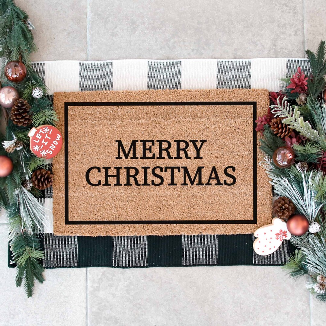 Coconut Doormat 'christmas Frame' Indoor Mat Housewarming Gift ...