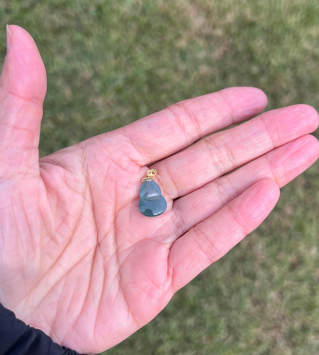 Transparent Green 18k Solid Gold 100% Natural Grade A Jadeite Jade ...