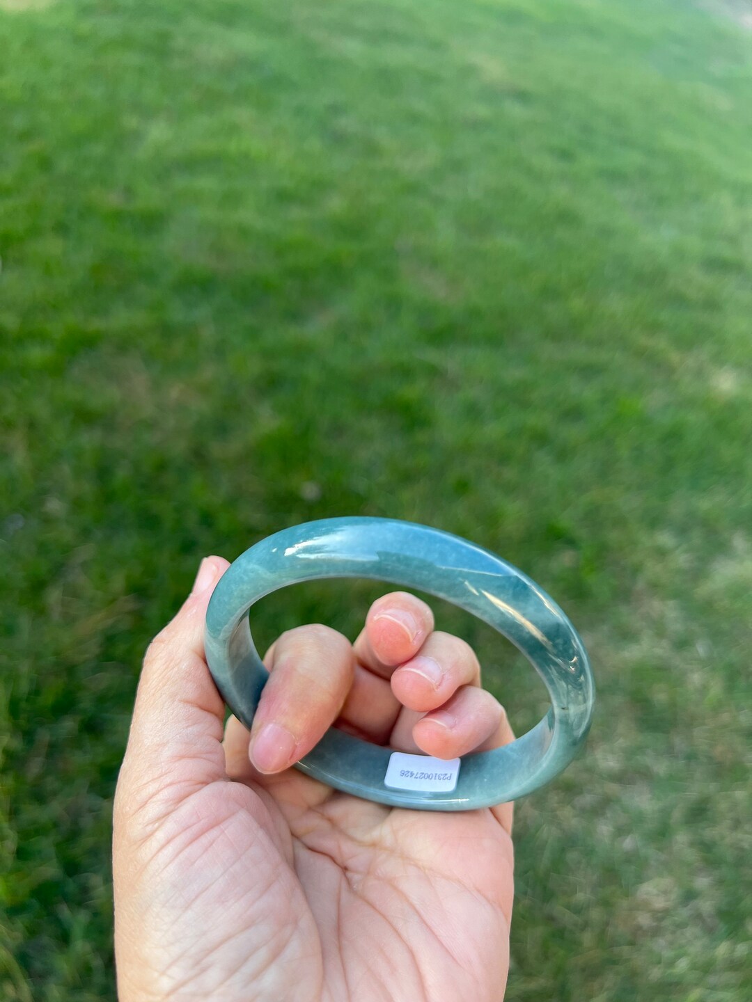 XL Guatemala Blue Water Jadeite Jade 100% Natural Grade A 62mm Bangle ...