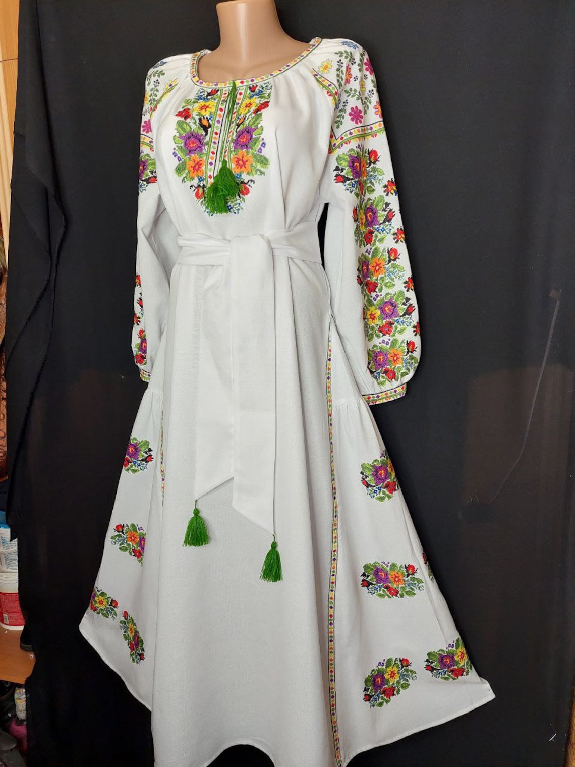 Embroidered Dress Vyshyvanka Dress Ukrainian Embroidery Ethnic Dress ...