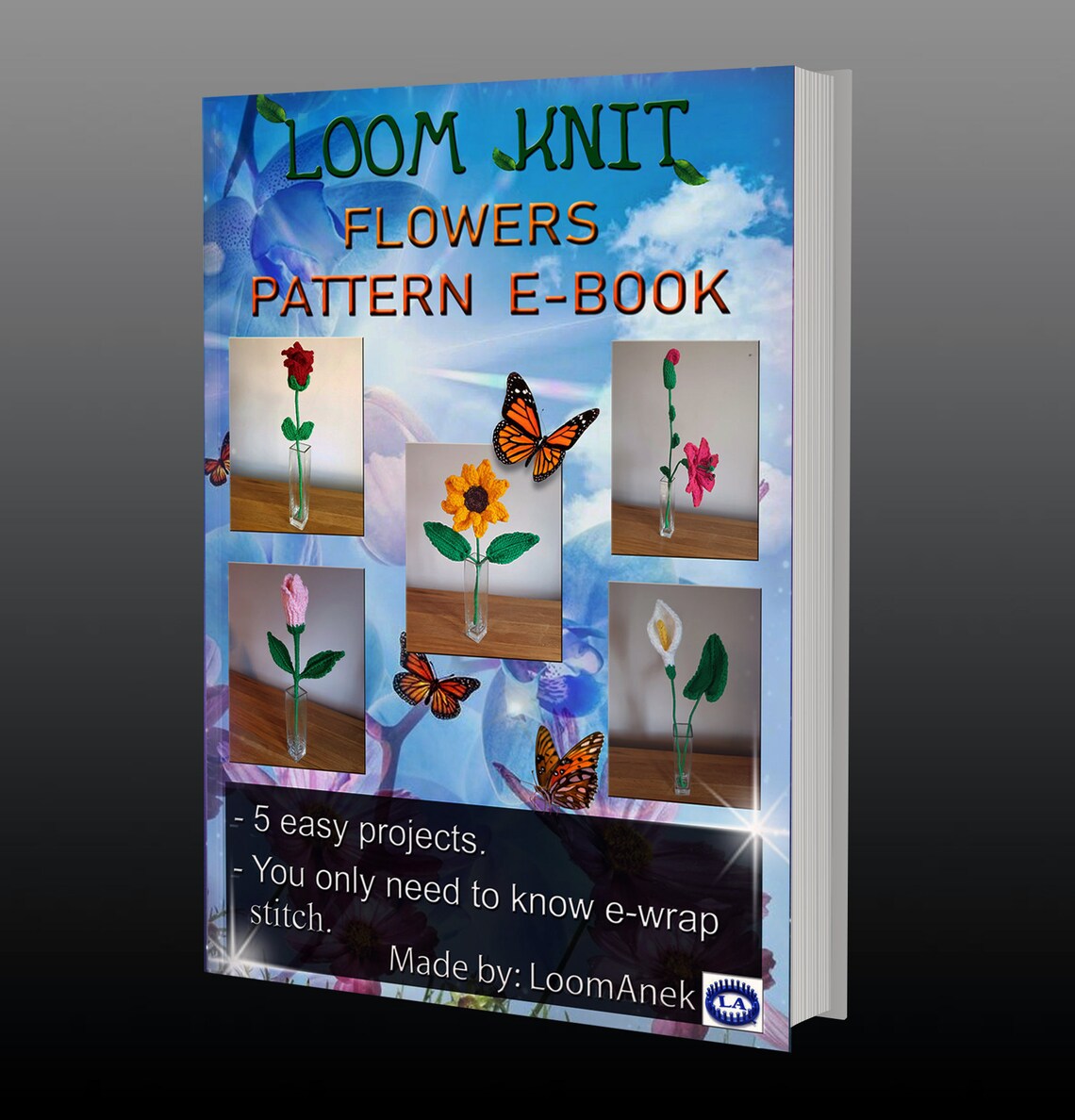 Loom Knit Flowers Pattern Ebook 50% OFF new Price - Etsy