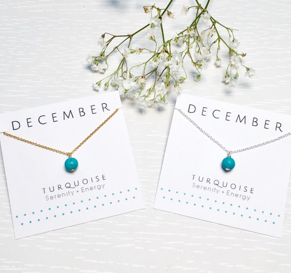 December Necklace Turquoise necklace December birthstone | Etsy