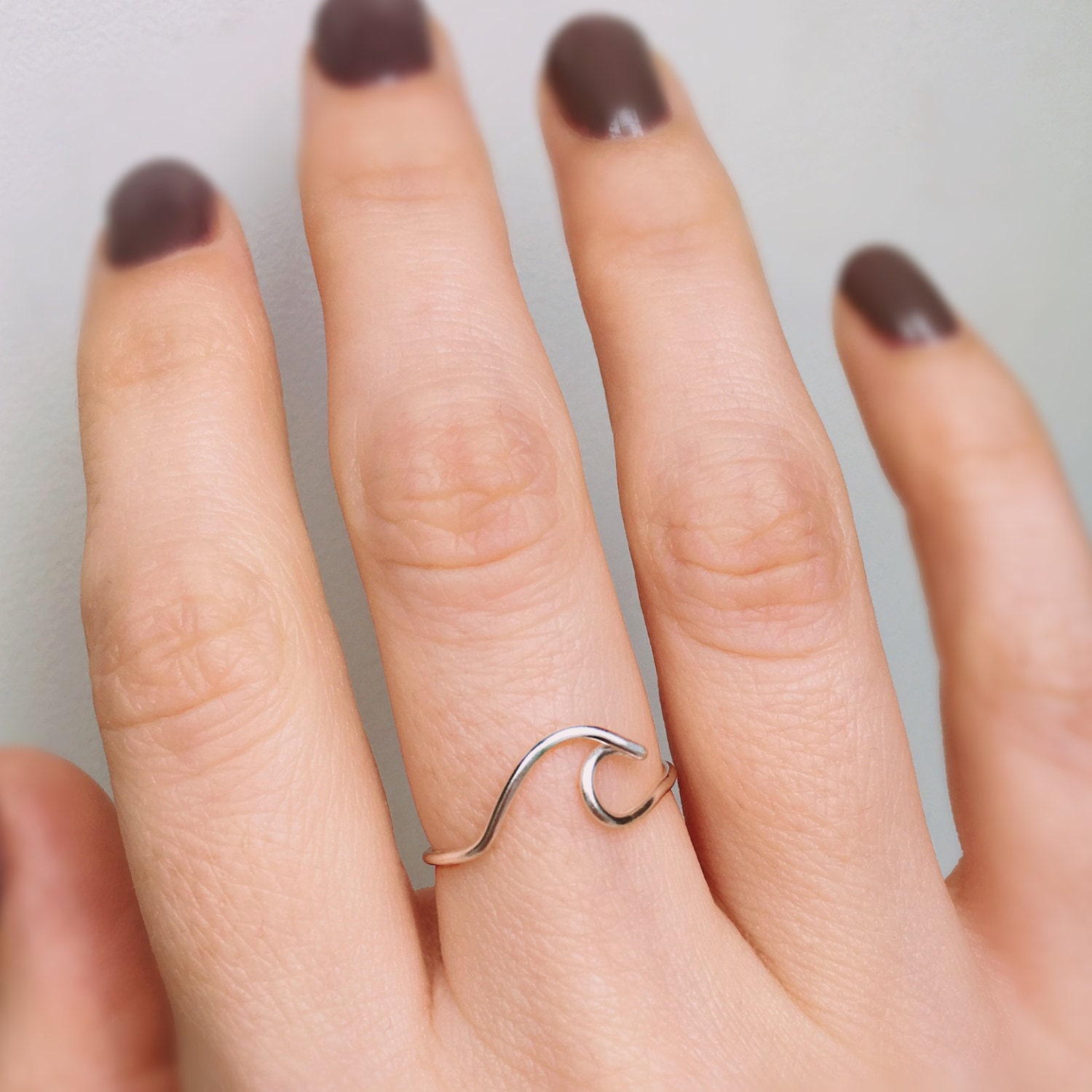 Sterling Silver Wave Ring, Silver Wave Ring, Wave Ring, Wire Ring ...