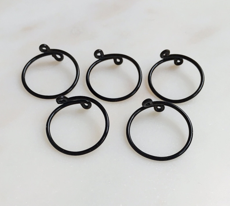 5 Black Midi Rings Black Knuckle Rings Midi Rings Knuckle - Etsy