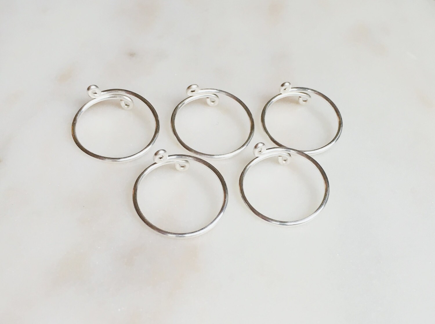 5 Knuckle Silver Rings, Knuckle Rings, Midi Rings, Silver Knuckle Rings ...